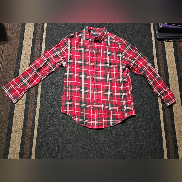 croft & barrow | Shirts | Croft Barrow Red And Black Plaid Casual Shirt ...